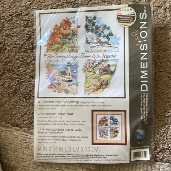 Dimensions | Wall Decor | Newdimensions Stamped Cross Stitch A Season ...